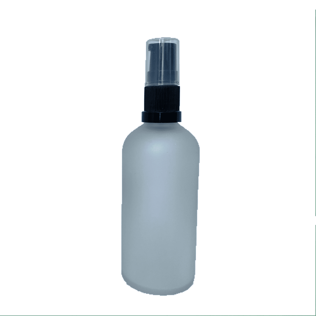 Euro 100ml Frosted Bottle With Black Serum Pump Spray