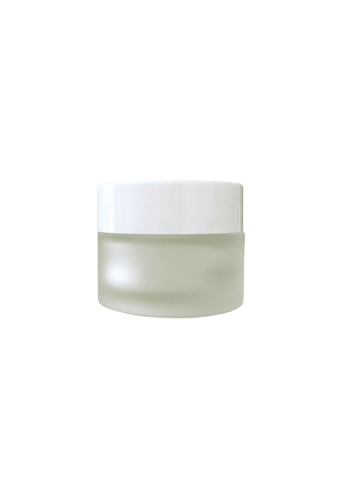 15ml Frosted Glass Jar - With White Lid